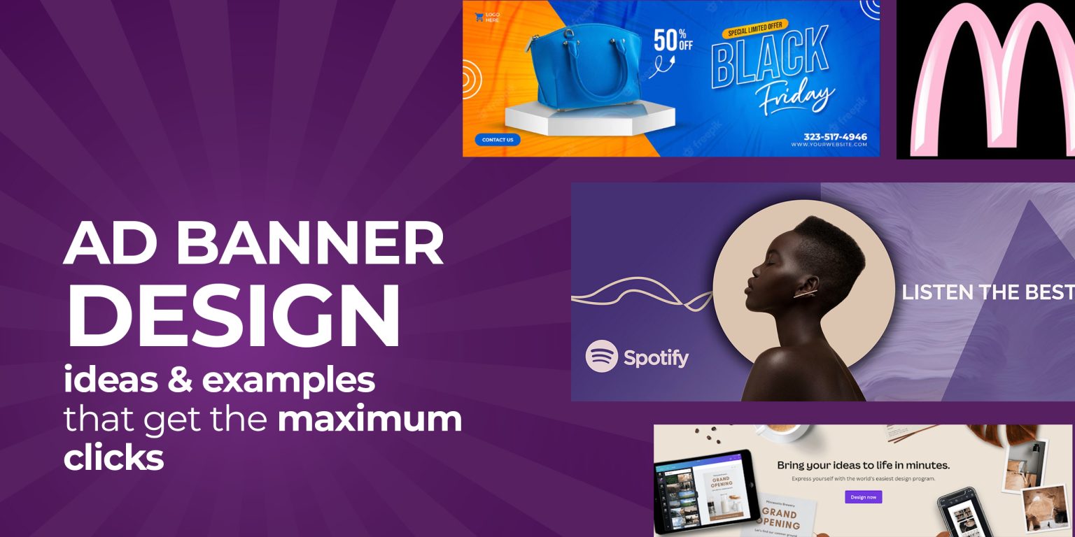 Ad banner design ideas & examples - Get maximum clicks