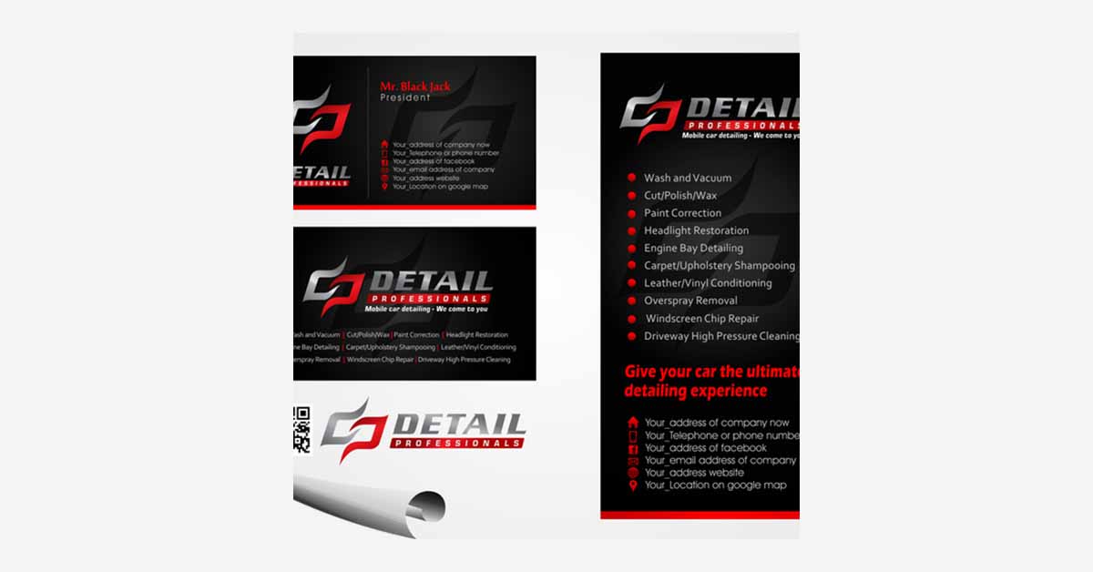 Auto Detailing Business Cards Ideas & Examples